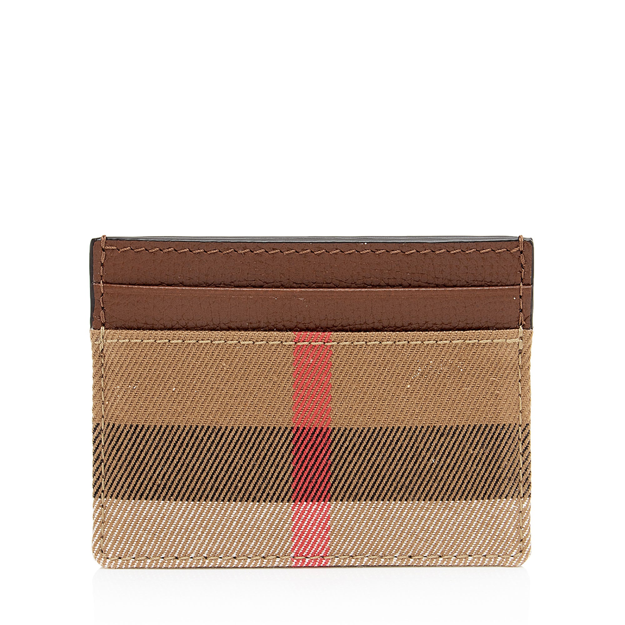 Burberry Canvas Check Card Case (SHF-0kMeAl)