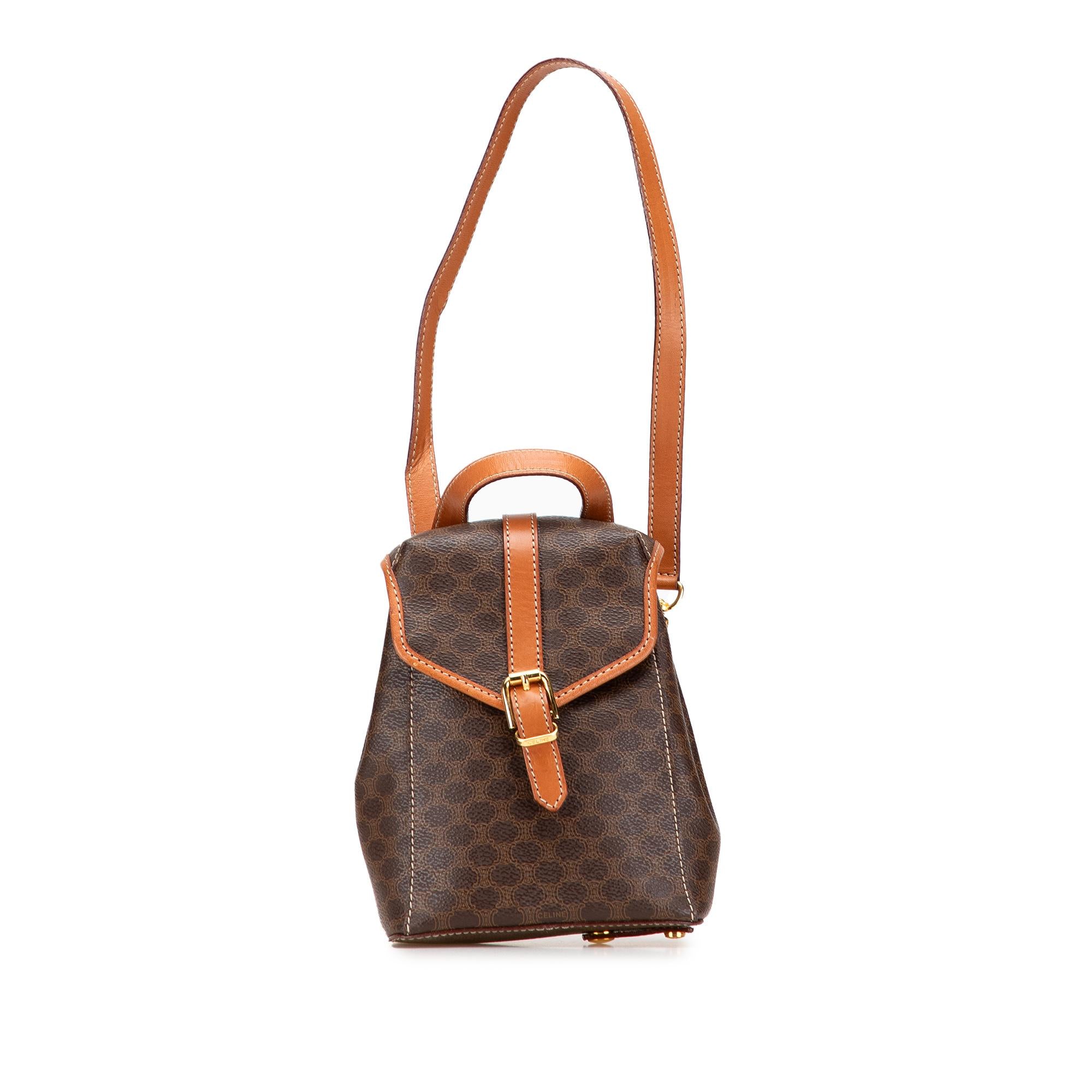 Celine Mini Macadam Coated Canvas Twin Backpack