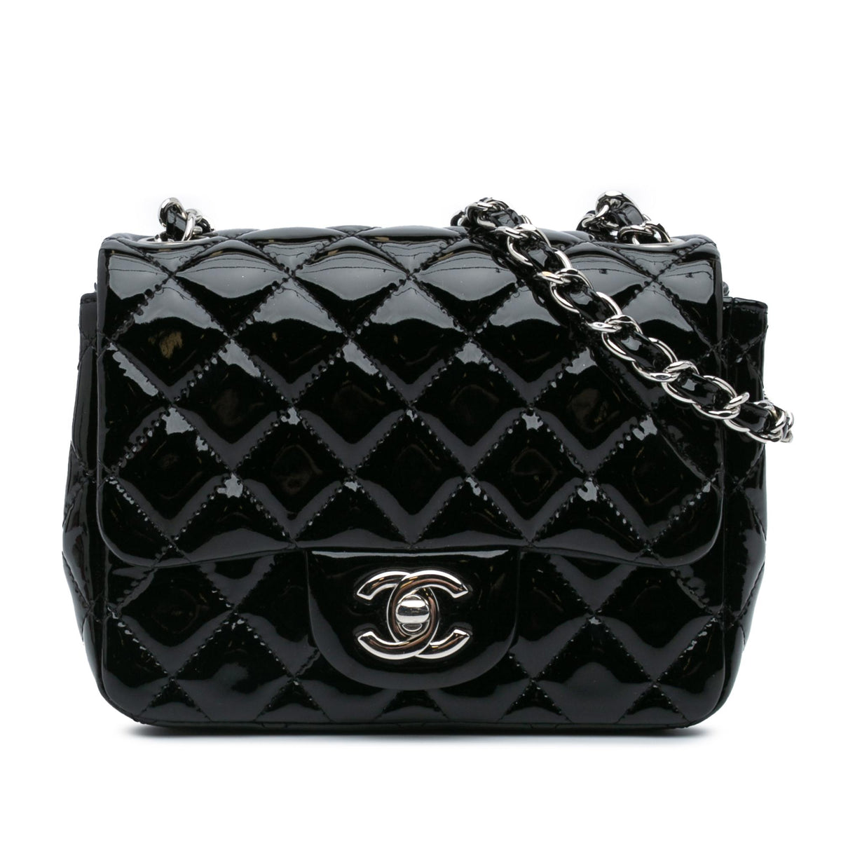 Chanel Mini Square Classic Patent Single Flap