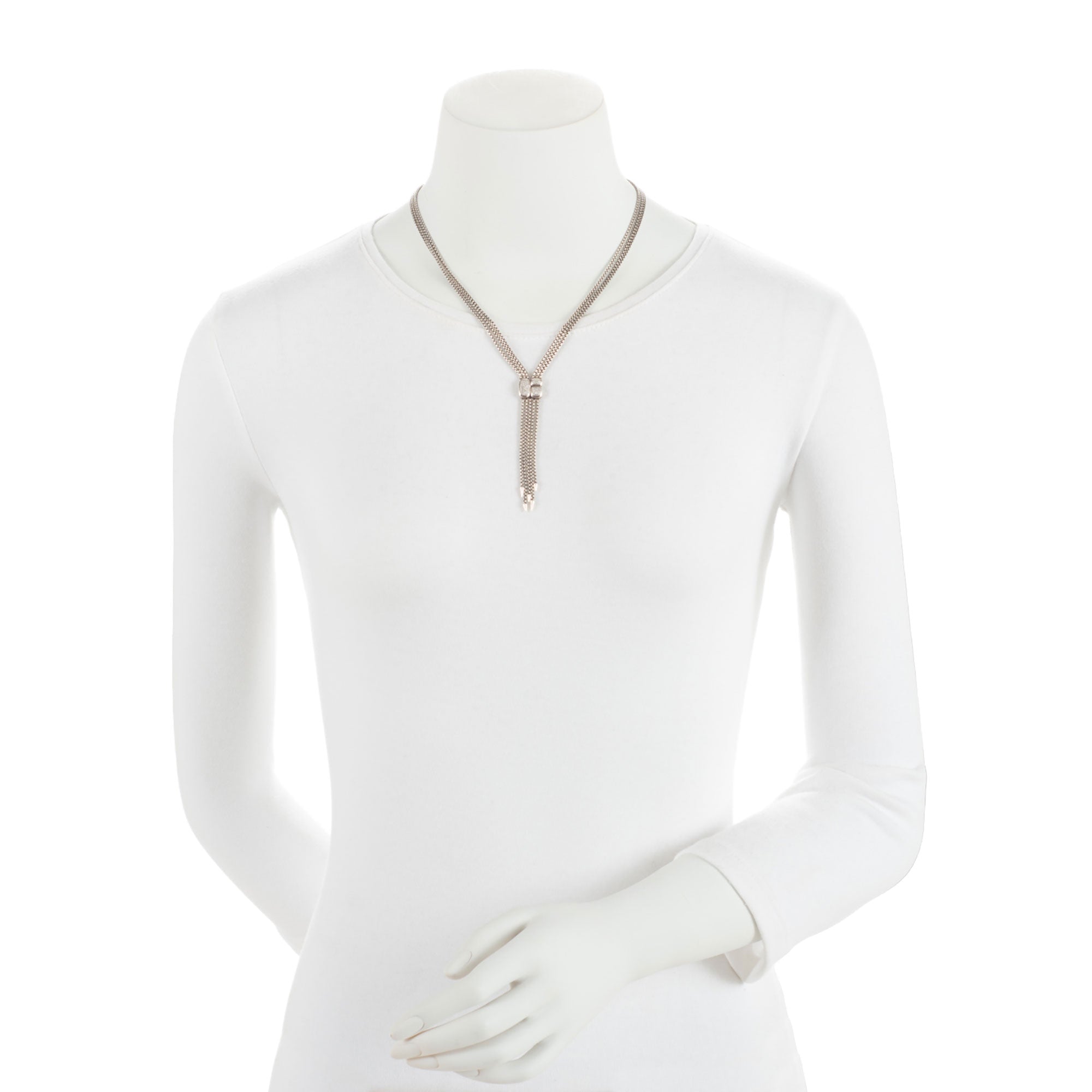 David Yurman Sterling Silver Diamond Confetti Necklace (SHF-MrNyuU)