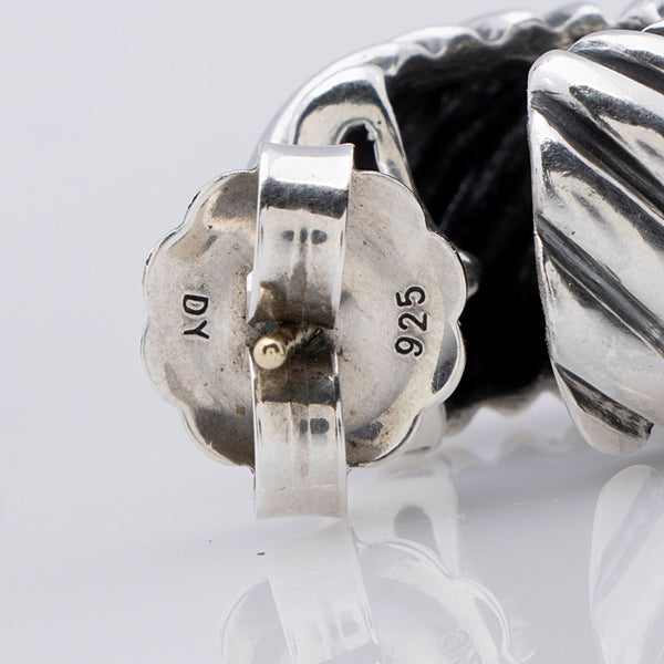 David Yurman Sterling Silver Sculpted Cable Shrimp Earrings (SHF-RnDjm ...