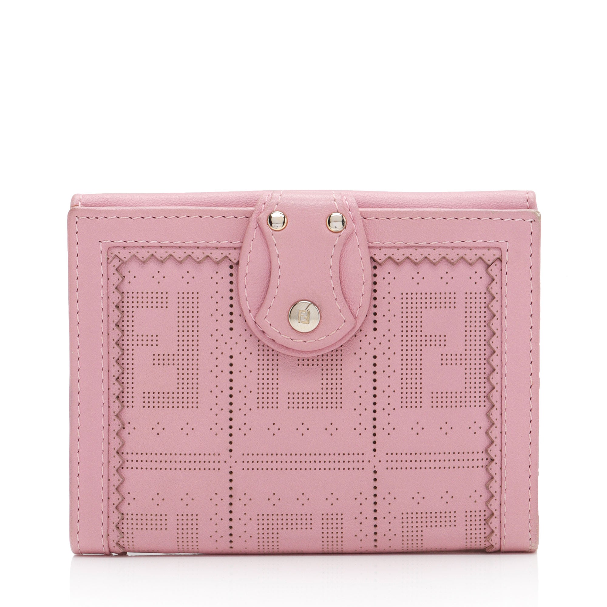 Fendi Perforated Leather Compact Wallet (SHF-ahsZFs)