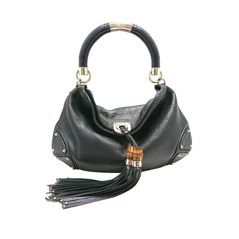 Gucci Bamboo Indy Leather Satchel (SHG-djoyCe) – LuxeDH