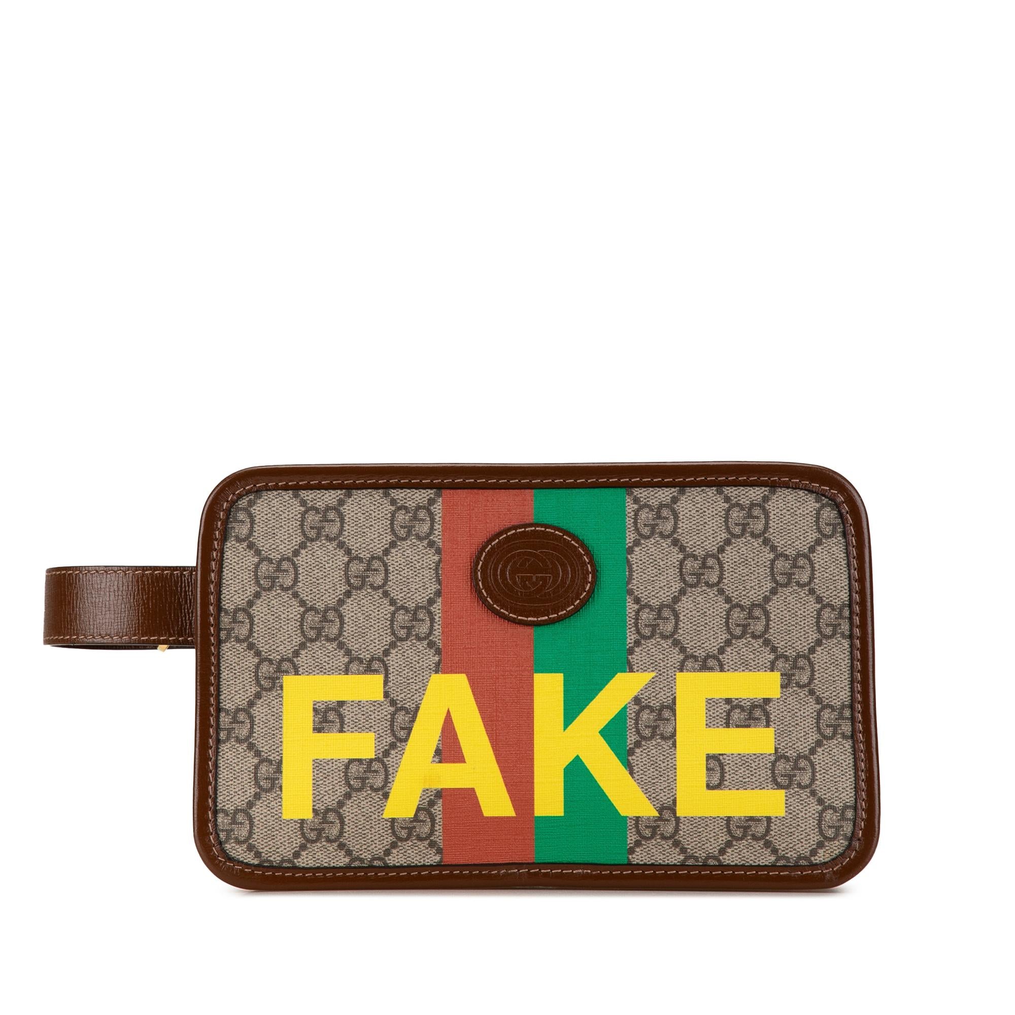 Gucci GG Supreme Fake/Not Cosmetic Pouch (SHG-hQbRuW)
