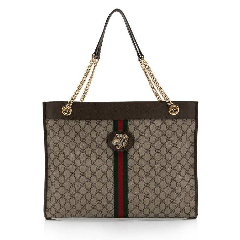 Gucci GG Supreme Rajah Large Tote (SHF-CkmY9Y) – LuxeDH