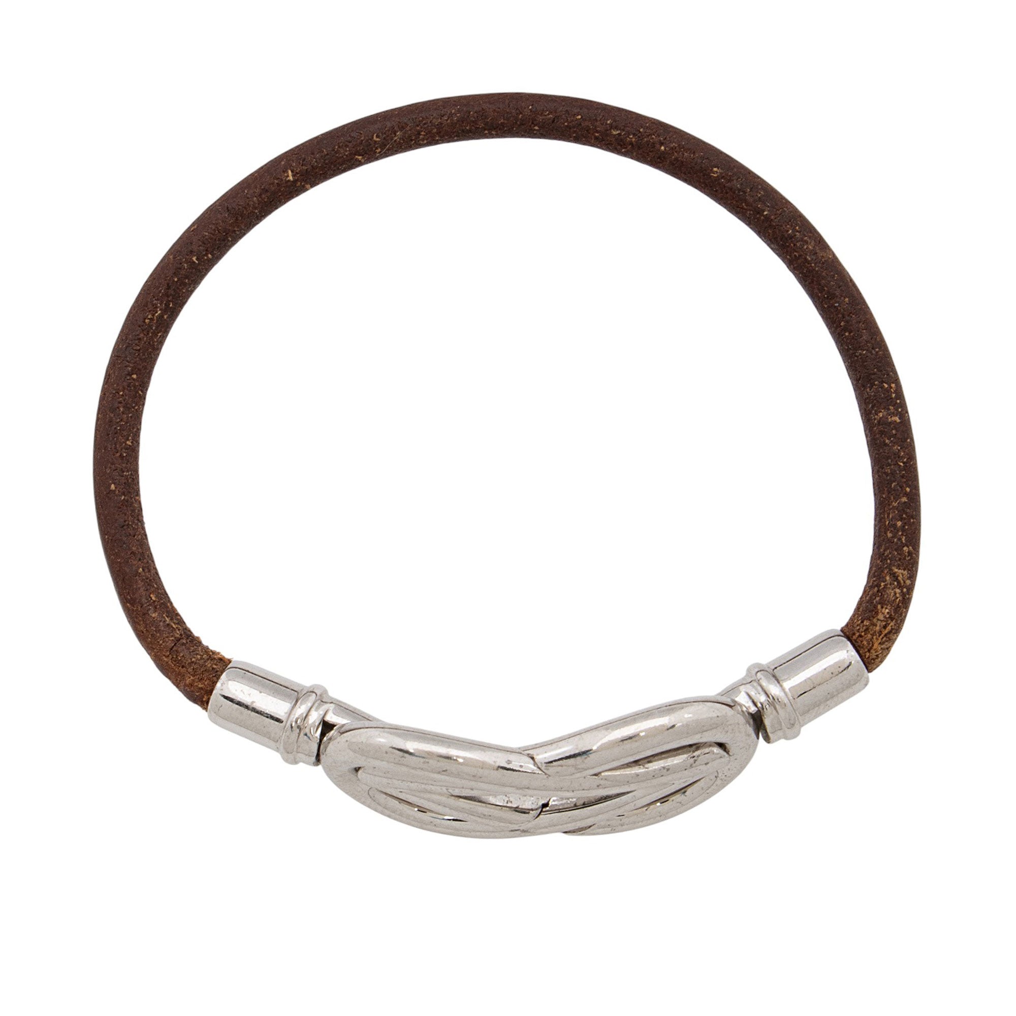 Hermes Leather Atame Bracelet