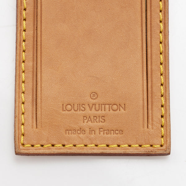 Louis Vuitton Leather Luggage Tag (SHF-HVb5wA) – LuxeDH