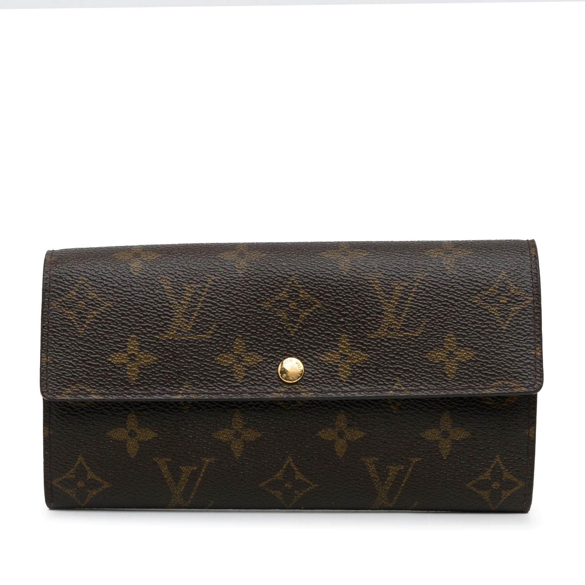 Louis Vuitton Monogram Sarah Long Wallet (SHG-mNM8gf)