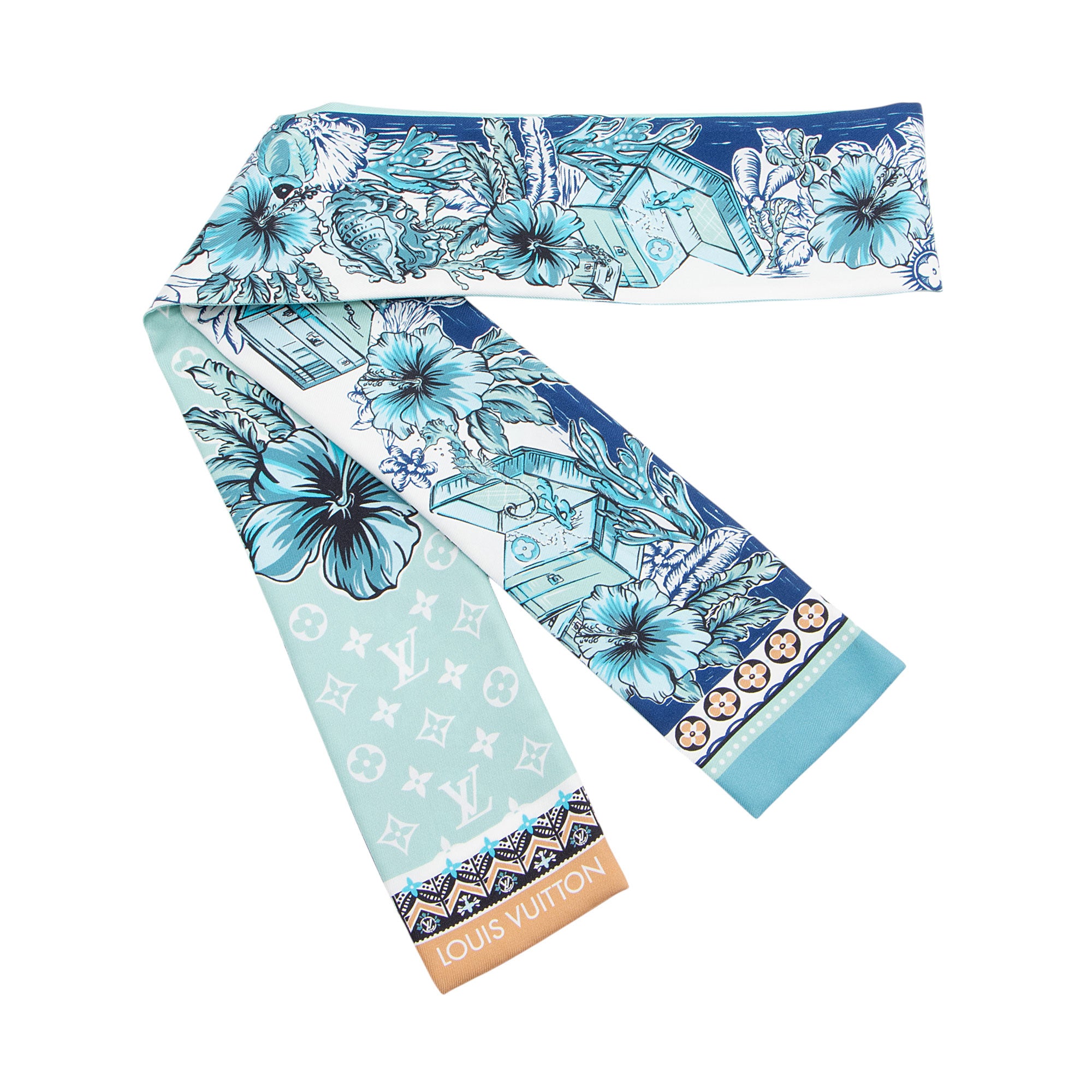 Louis Vuitton Silk LV Island Bandeau Scarf