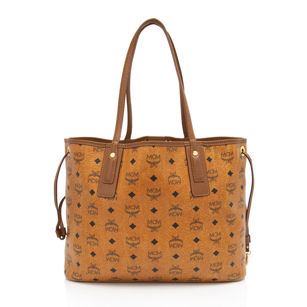 MCM Visetos Liz Reversible Medium Shopper Tote (SHF-LFUYlV) – LuxeDH