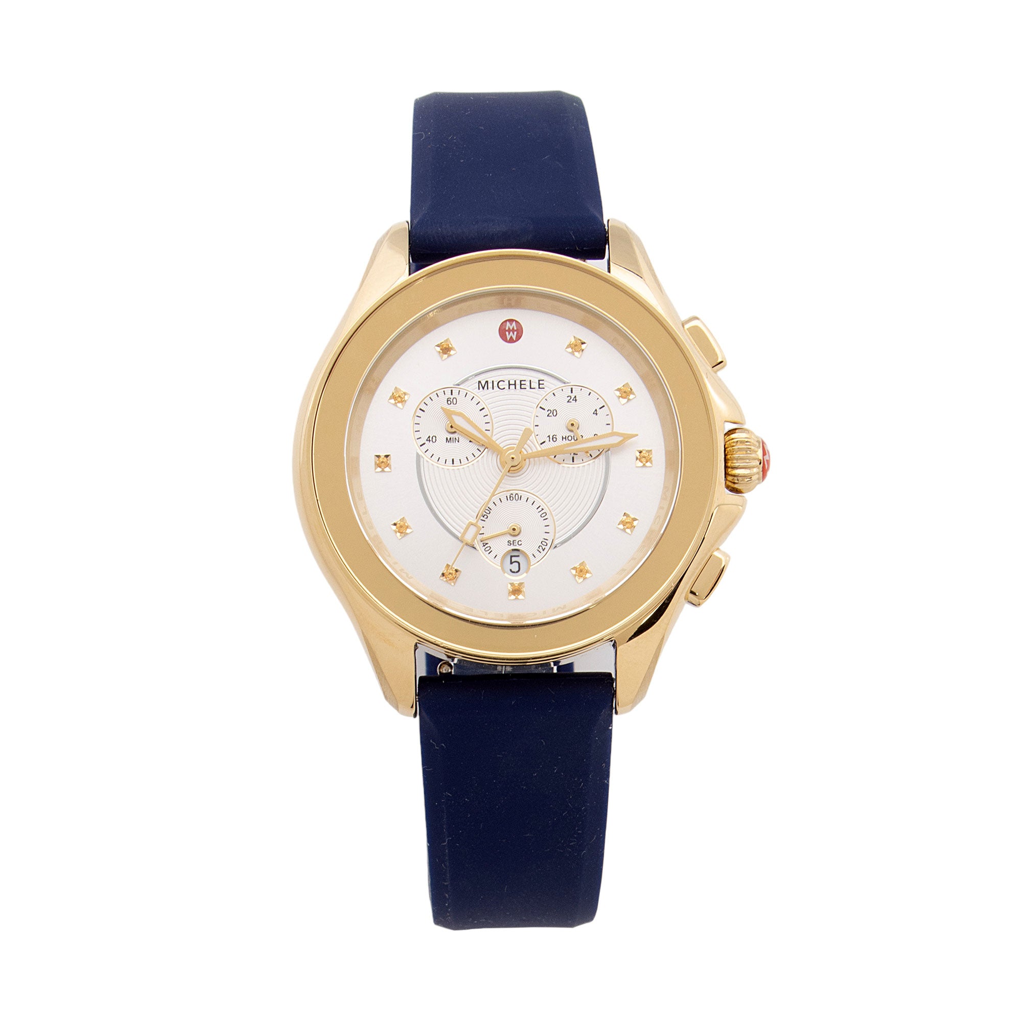 Michele Yellow Topaz Stainless Steel Gold Plated Two-Tone Cape Chronog