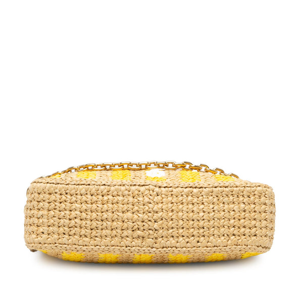 Prada Raffia Effect Crochet Striped Re-Edition 2005 Satchel (SHG-zcvoZ ...