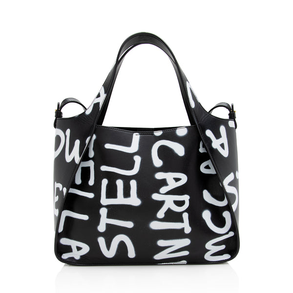 Stella McCartney Eco Alter Nappa Graffiti Logo Mini Tote (SHF-23003 ...