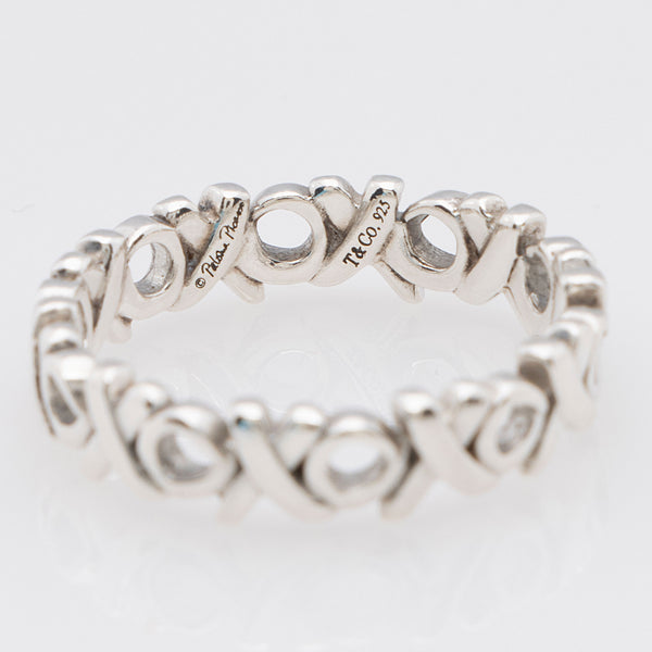 Tiffany & Co. Sterling Silver Graffiti XO Ring - Size 5 1/2 (SHF-68eEW ...