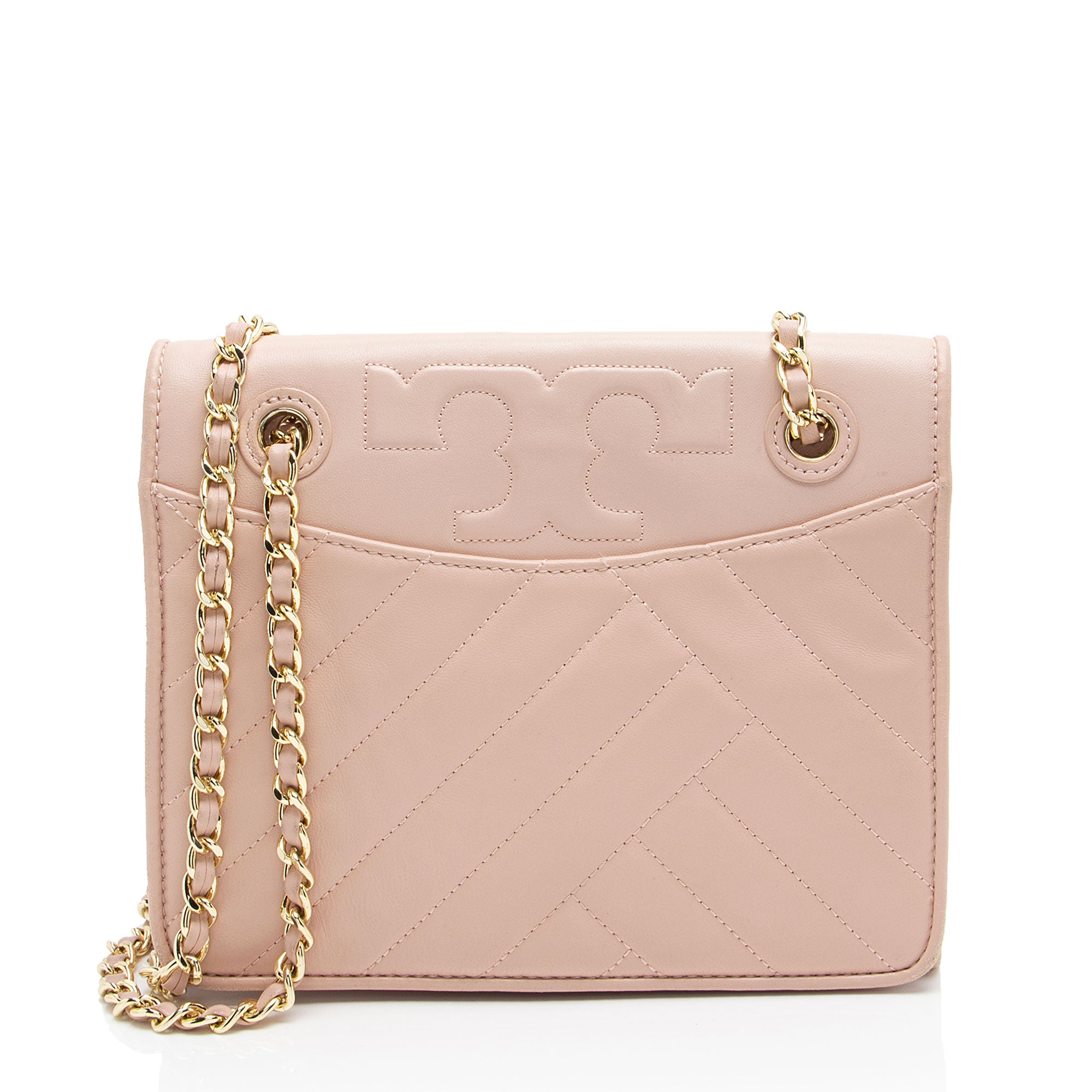 Tory Burch Chevron Leather Alexa Shoulder Bag