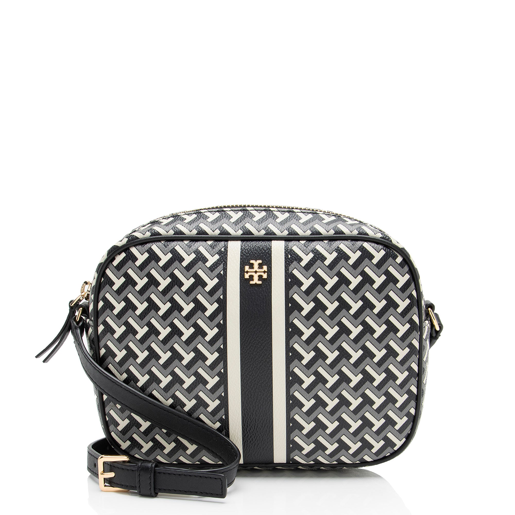 Tory Burch Coated Canvas T Zag Camera Bag