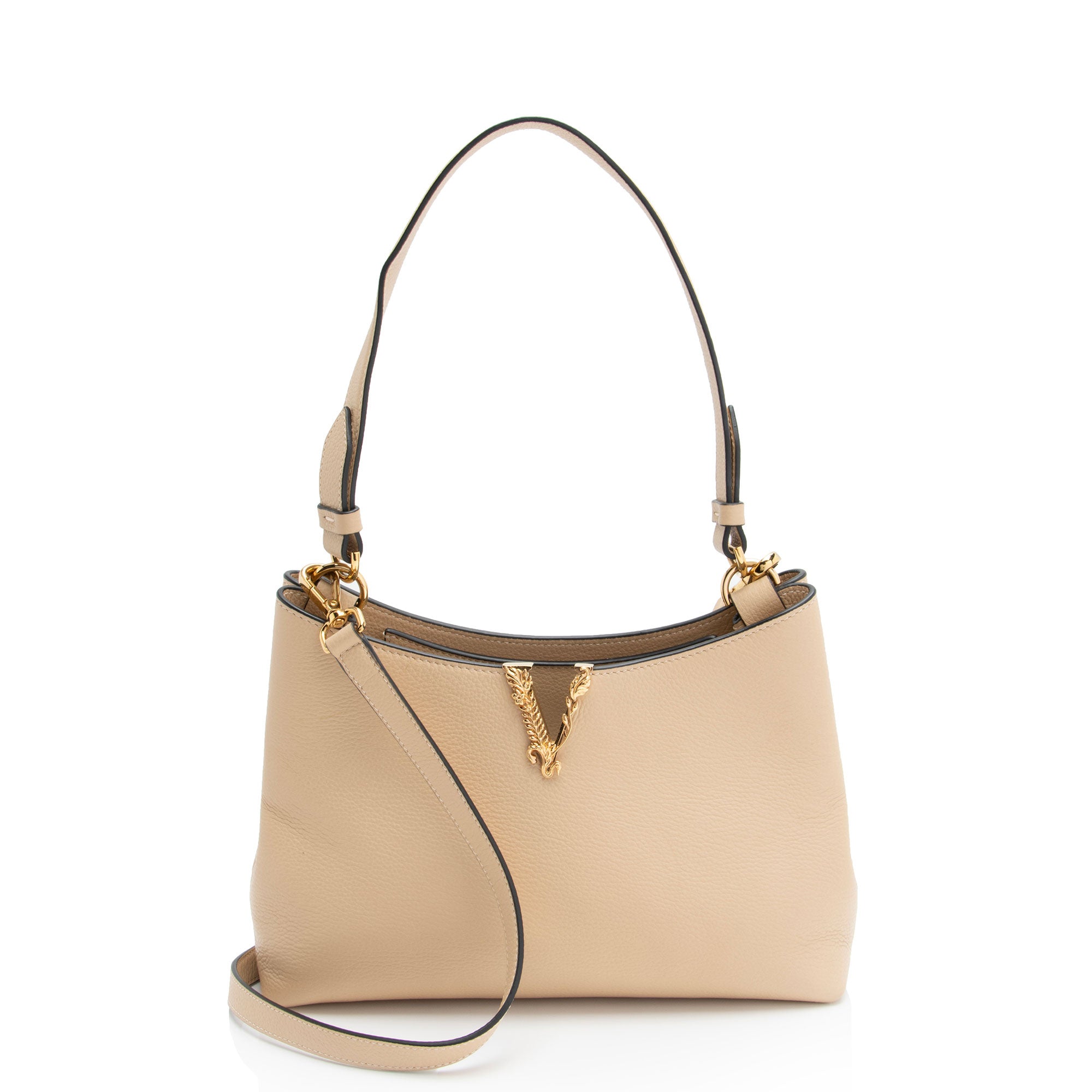 Versace Calfskin Virtus Small Hobo (SHF-lH0yzP)