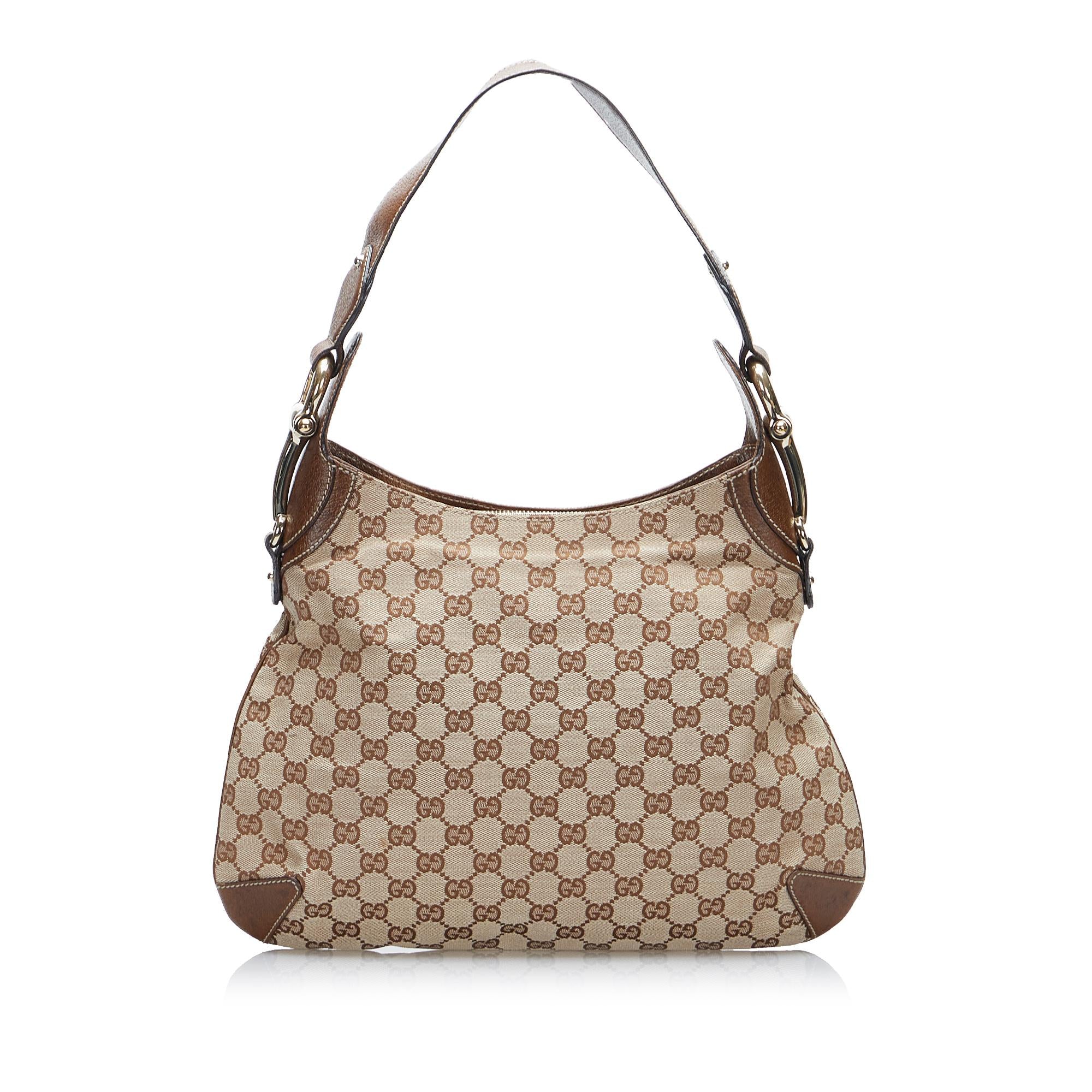 Gucci GG Canvas Horsebit Creole Hobo Bag (SHG-y6YgpM)