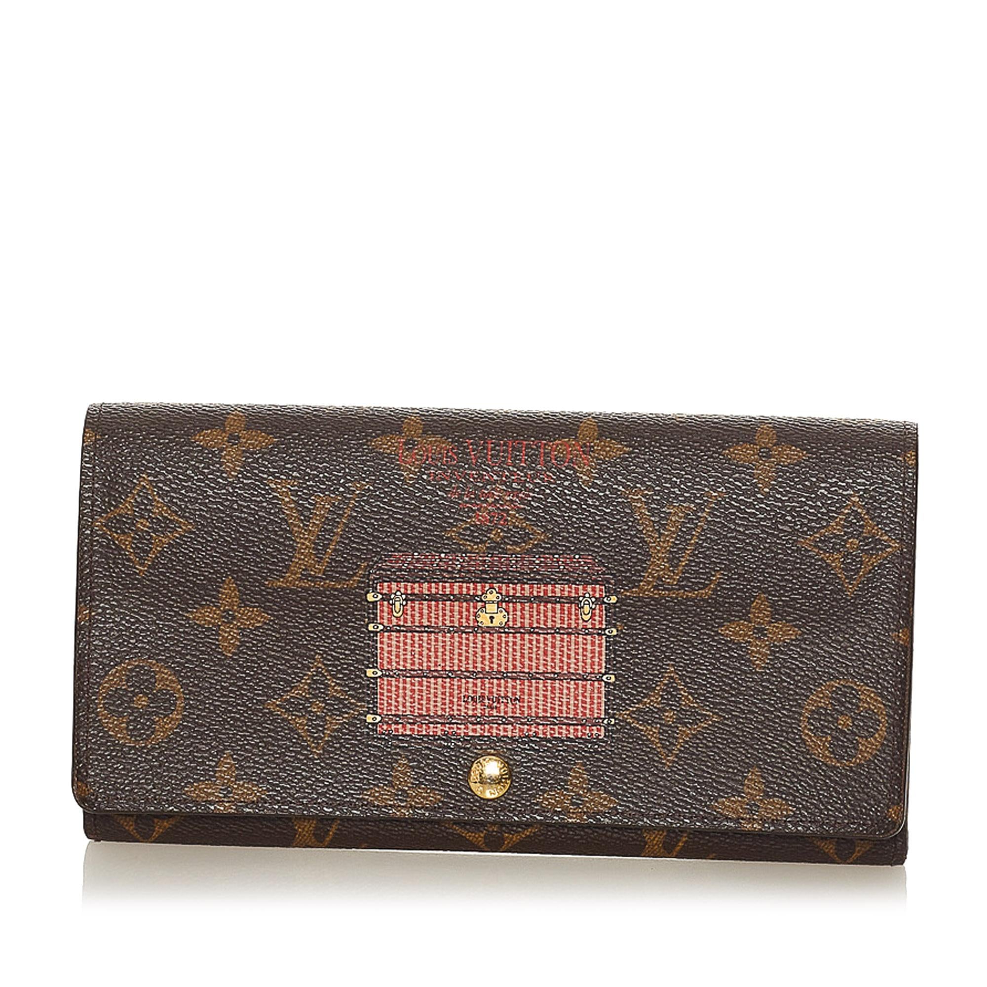 Louis Vuitton Monogram Trunks Illustre Sarah Long Wallet (SHG-37410)