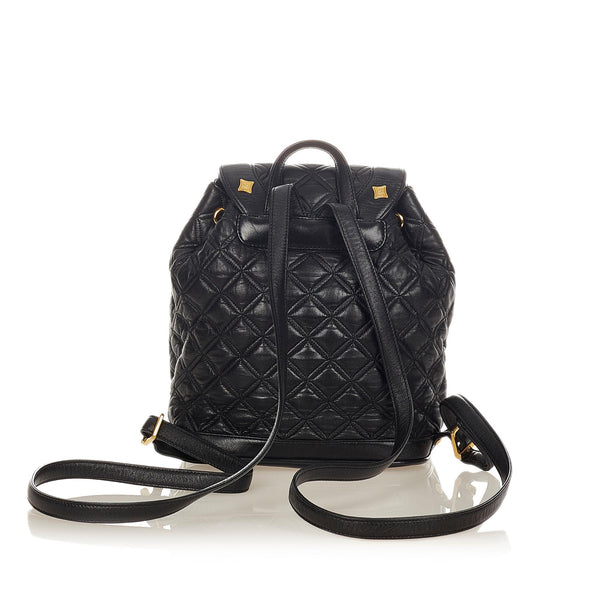 MCM Quilted Studded Visetos Leather Backpack (SHG-37895) – LuxeDH