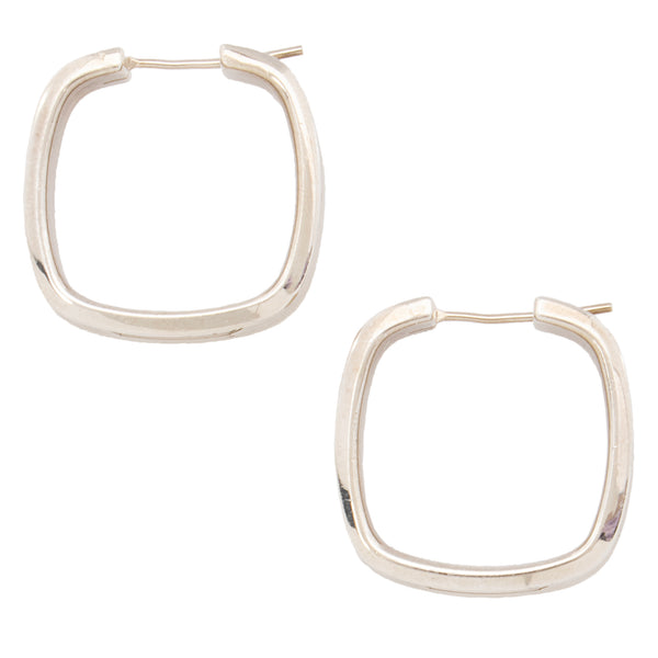 Tiffany & Co. Sterling Silver 1837 Square Hoop Earrings (SHF-3MGbOw ...